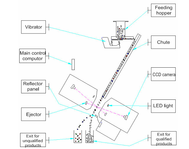 Intelligent Japonica Thailand Rice Color Sorter Machine Pecan Sorting ...