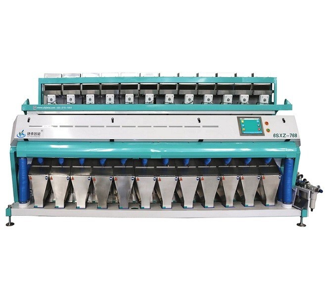 12 Chutes 768 Channels Cashew Almond Sorter Machine For Japonica Rice